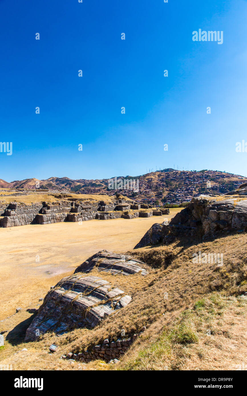Inca Wall in SAQSAYWAMAN Peru South America. Example of polygonal ...