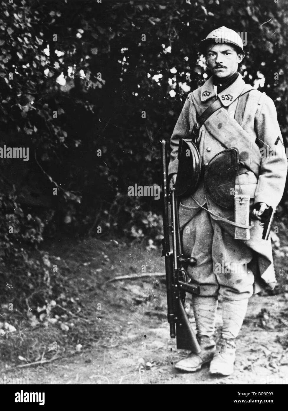 French machine-gunner 1916 Stock Photo - Alamy