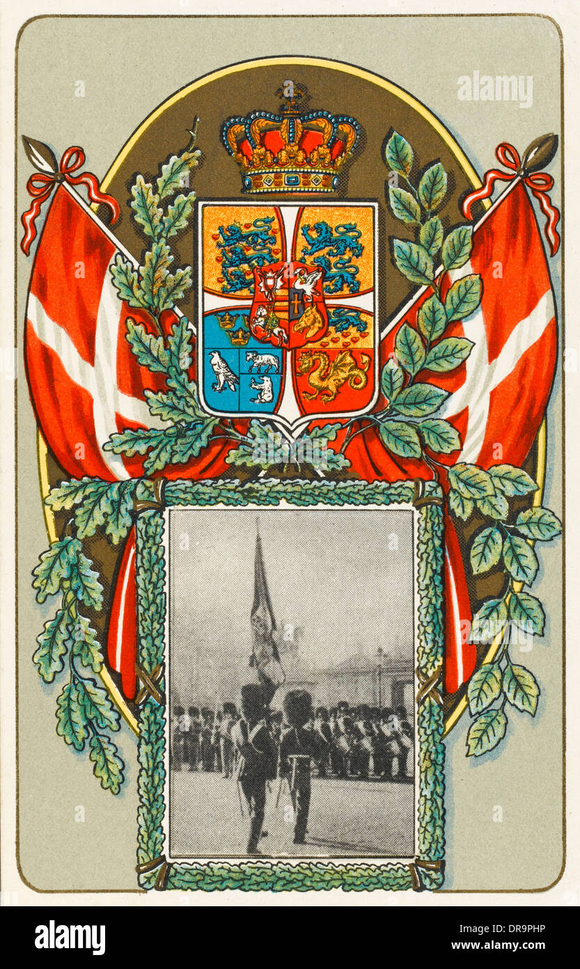 The arms and insignia of Denmark Stock Photo - Alamy