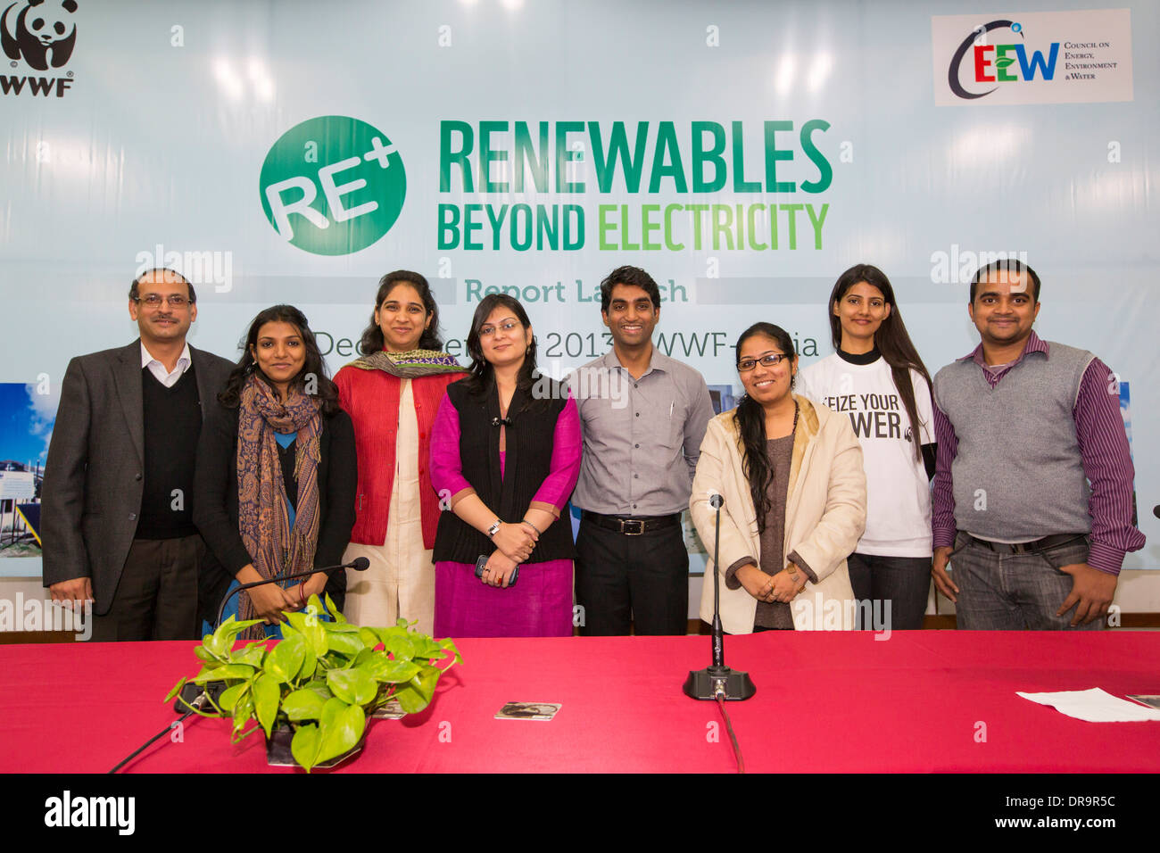 The launch of a renewable energy strategy report at the offices of WWF ...