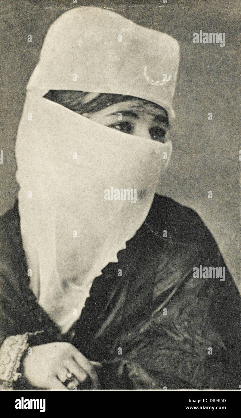 Veiled Turkish Woman Stock Photo - Alamy