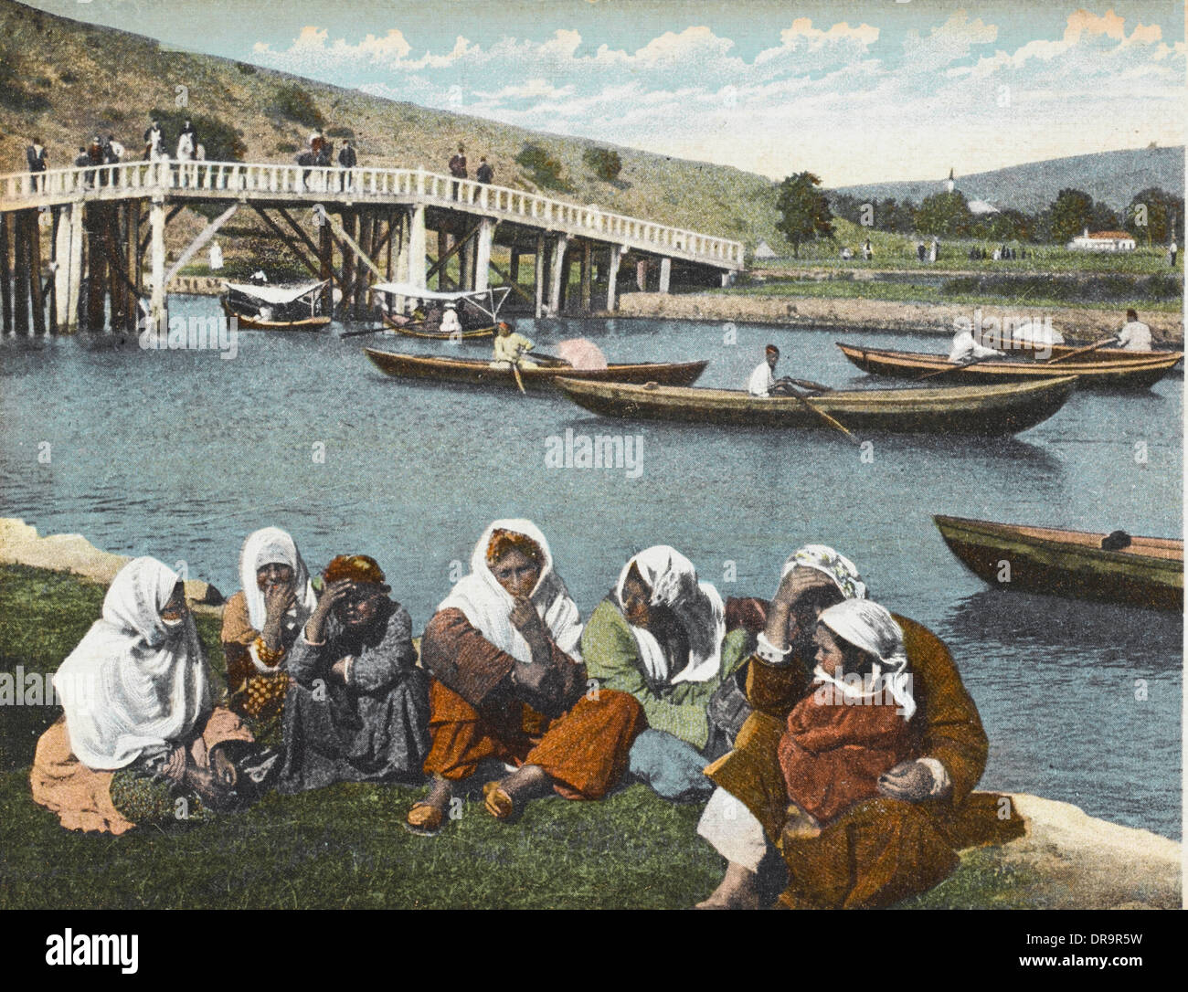 Group of Gypsies by the Sweet Waters, Istanbul Stock Photo - Alamy