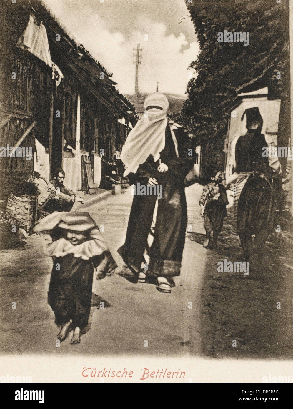 Veiled Turkish Woman and child - Sarajevo Stock Photo - Alamy