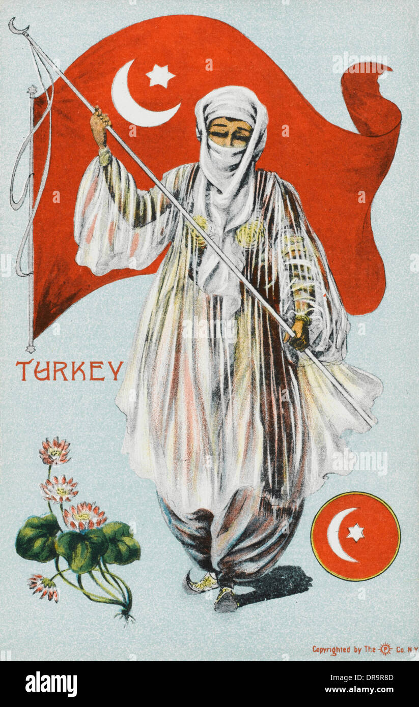 Patriotic pro-Turkish card Stock Photo - Alamy