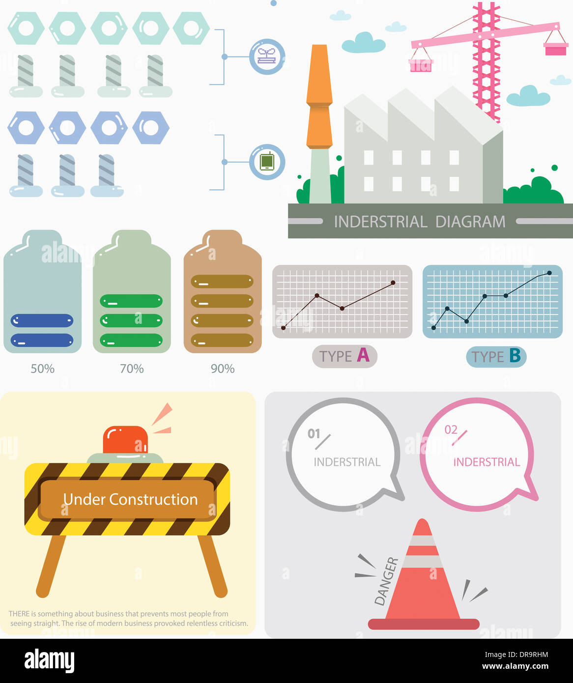 illustration info graphics of industrial diagram Stock Photo - Alamy