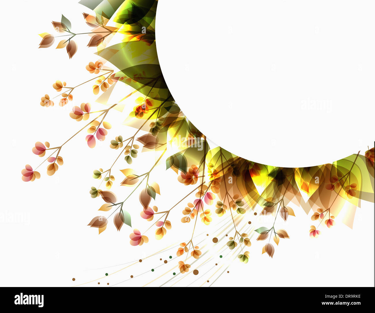 illustration card design with flowers Stock Photo - Alamy