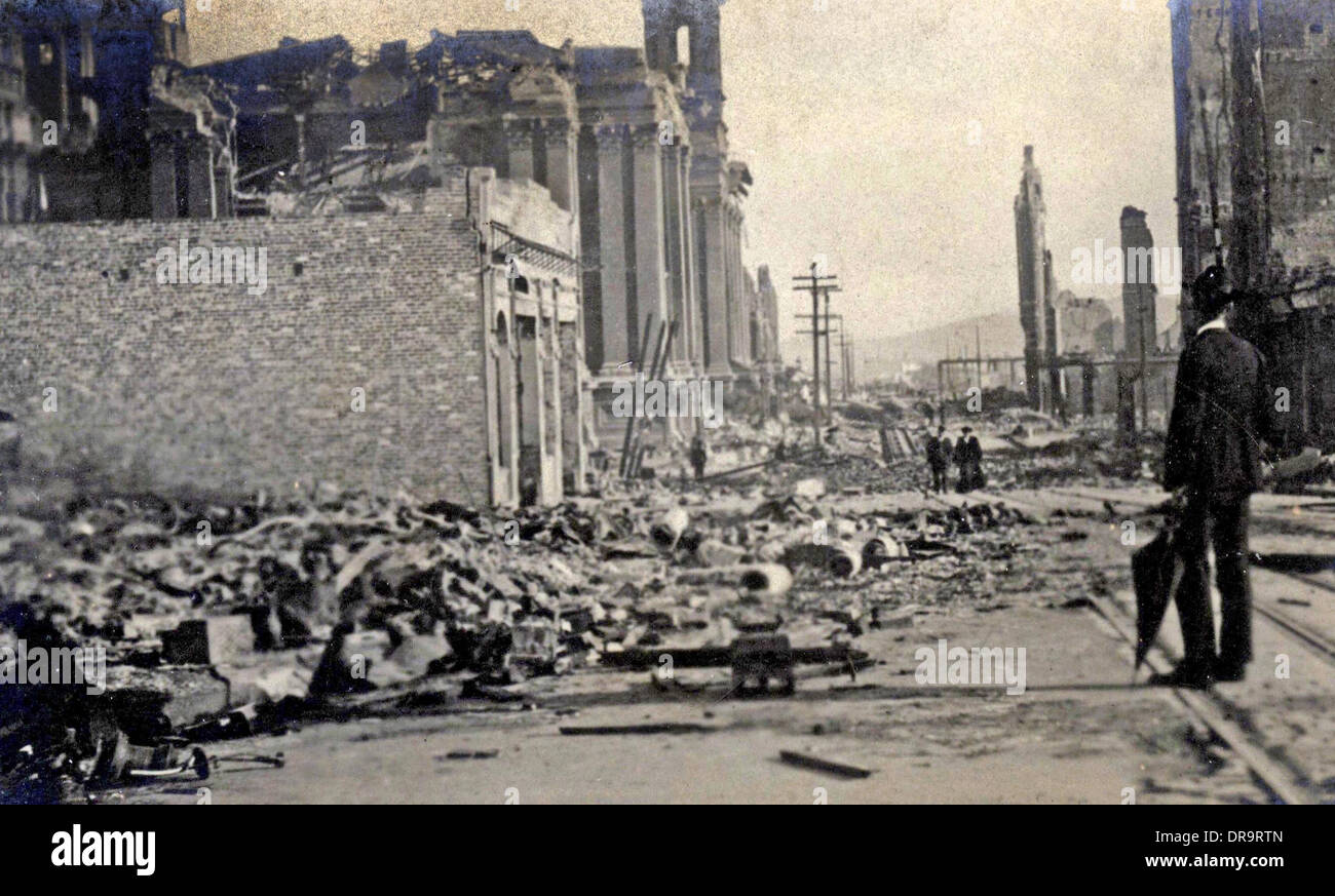 San Francisco earthquake 1906 Stock Photo - Alamy