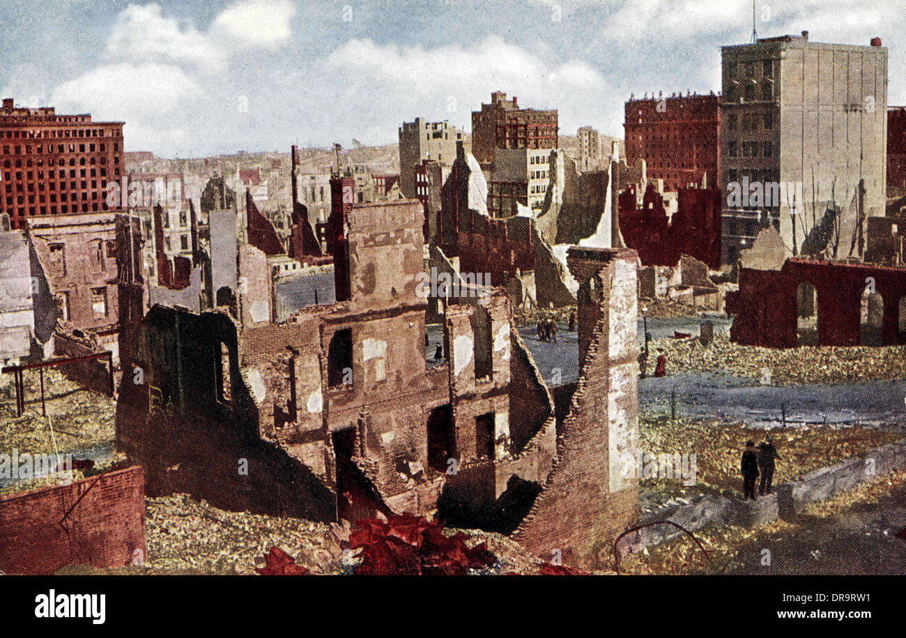 San Francisco earthquake 1906 Stock Photo - Alamy