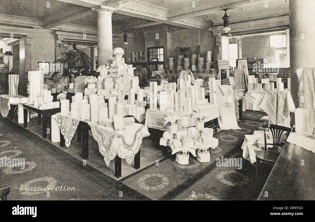 Selfridges, London - Linen Section Stock Photo - Alamy