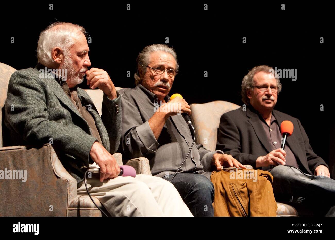 Edward James Olmos and director Robert M. Young Edward James Olmos and ...