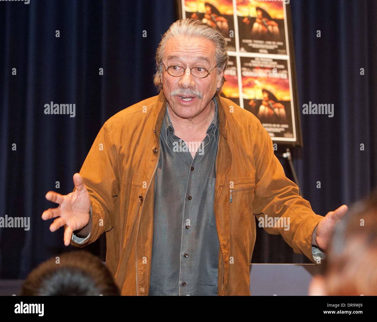 Edward James Olmos Edward James Olmos and director Robert M. Young ...