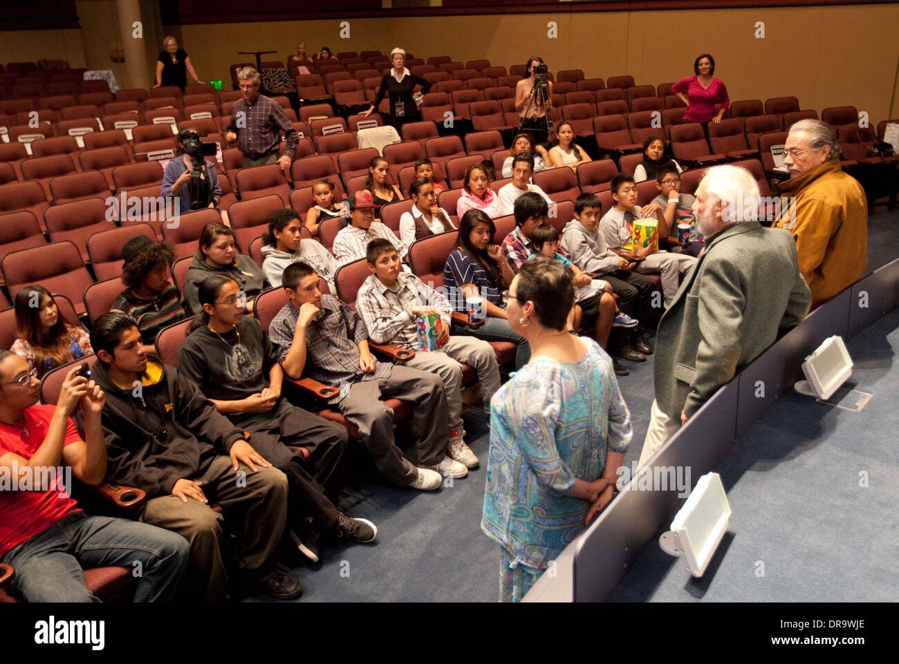 Atmosphere Edward James Olmos and director Robert M. Young attend a Q&A ...