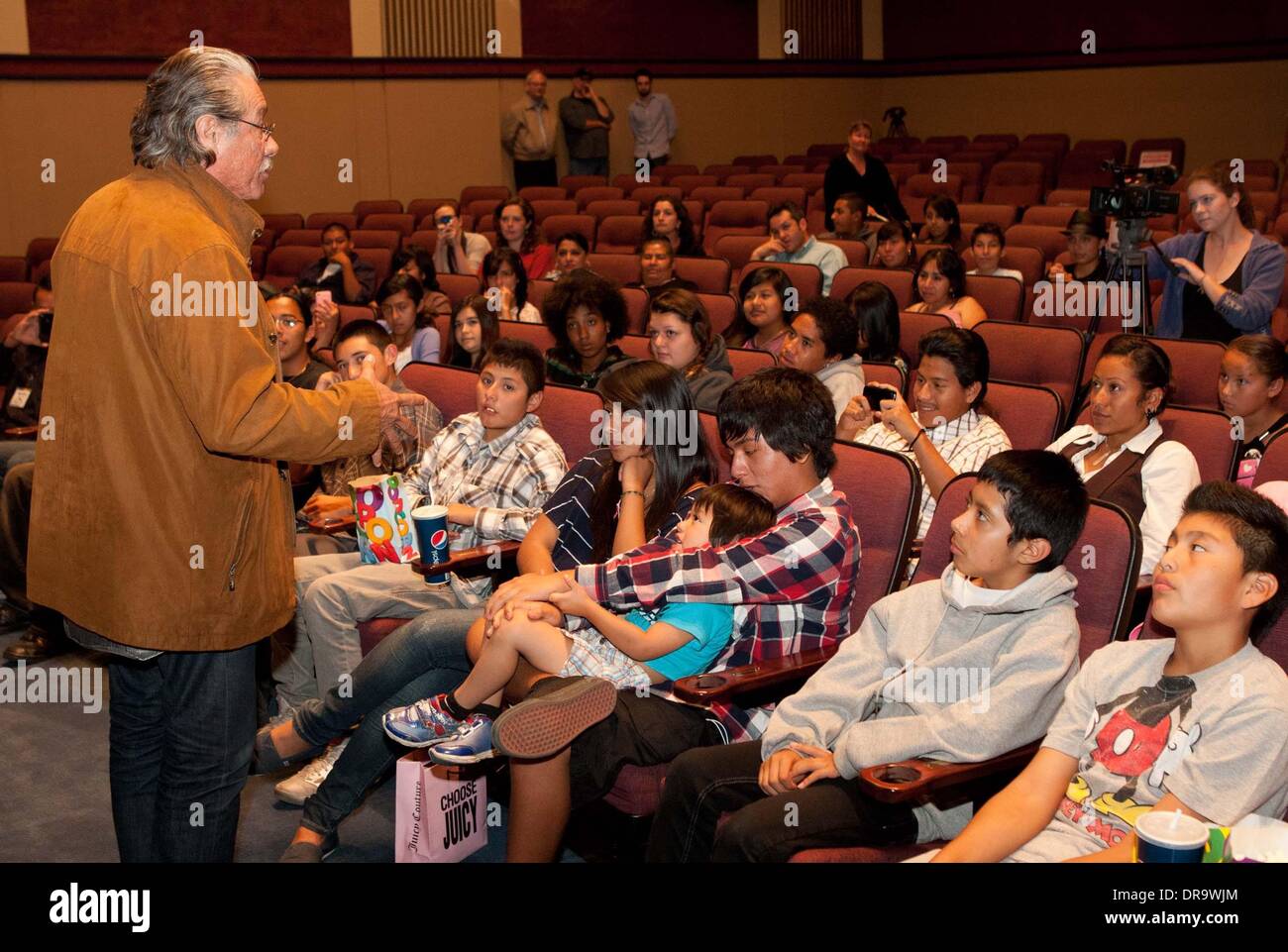 Edward James Olmos Edward James Olmos and director Robert M. Young ...