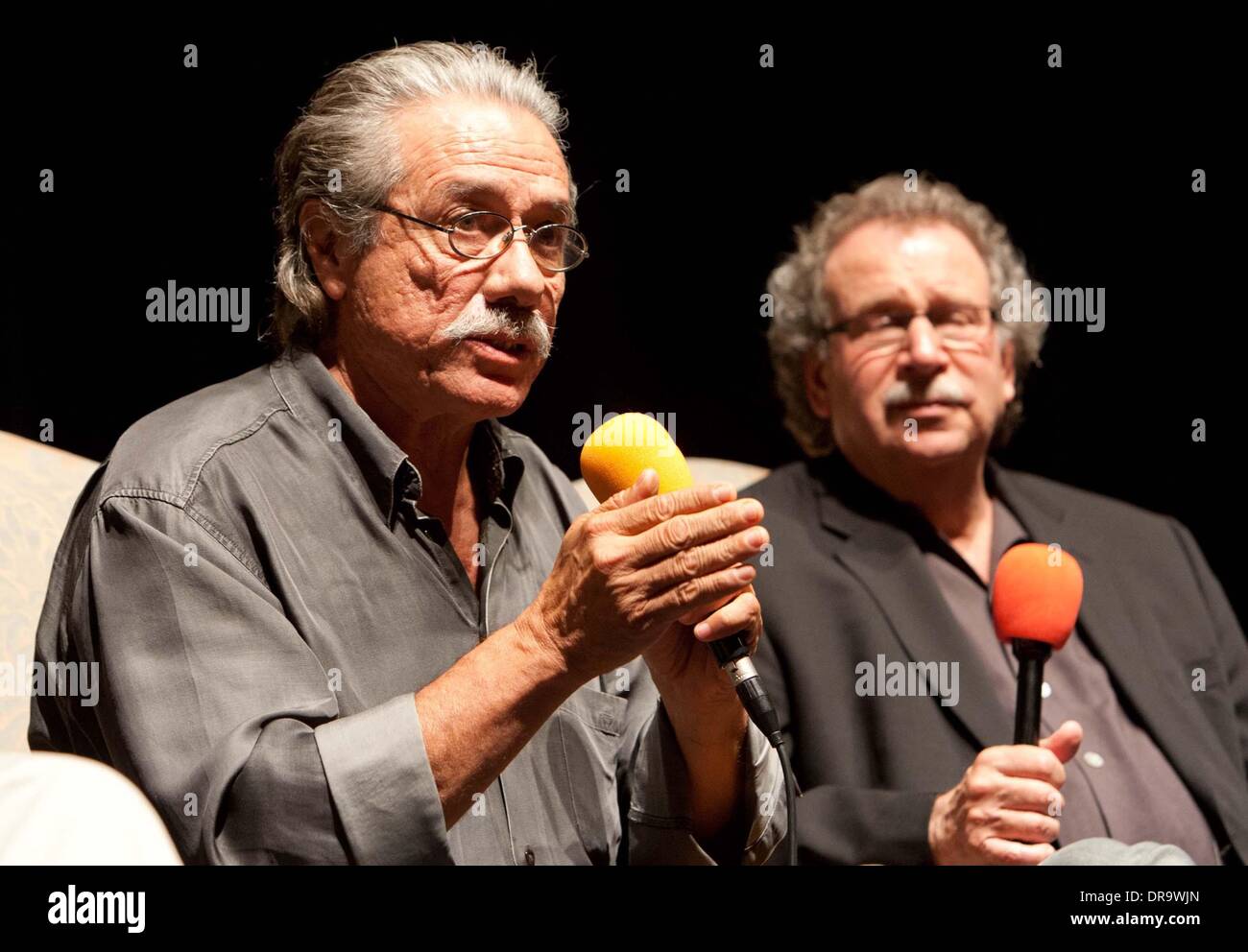 Edward James Olmos Edward James Olmos and director Robert M. Young ...