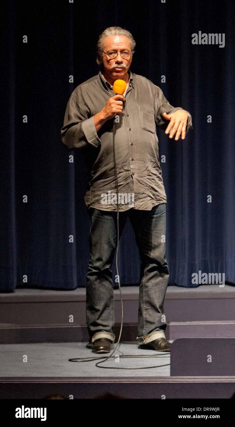 Edward James Olmos Edward James Olmos and director Robert M. Young ...