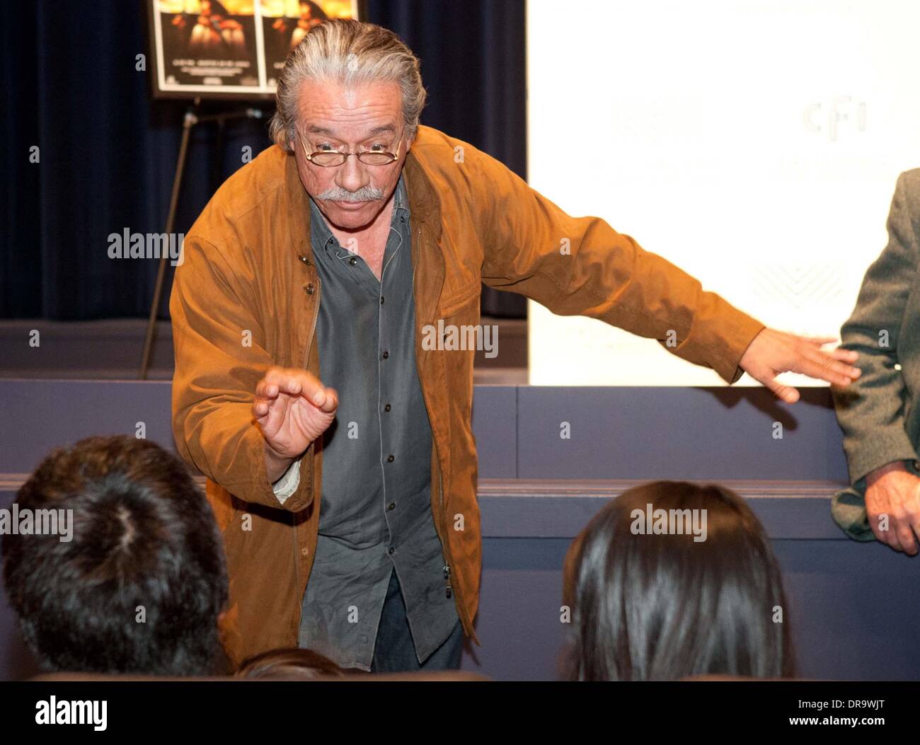 Edward James Olmos Edward James Olmos and director Robert M. Young ...