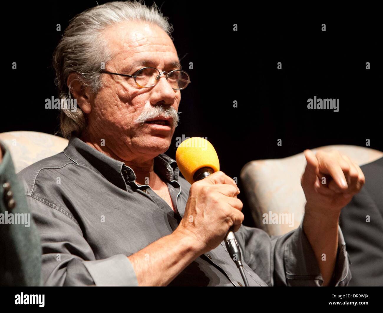 Edward James Olmos Edward James Olmos and director Robert M. Young ...