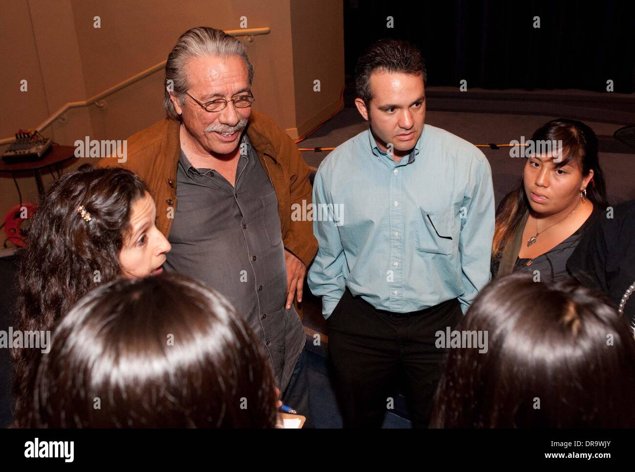 Edward James Olmos Edward James Olmos and director Robert M. Young ...