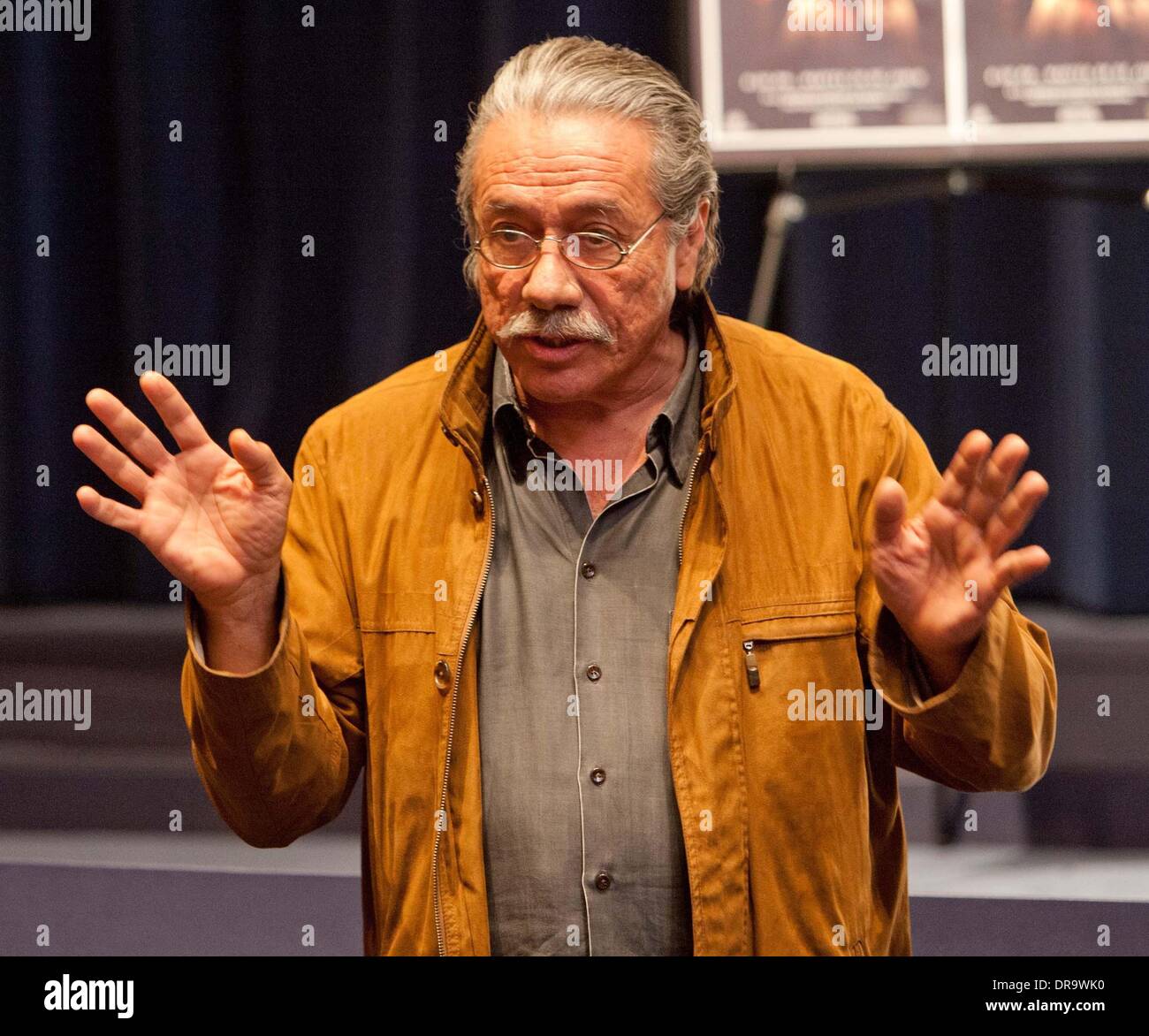 Edward James Olmos Edward James Olmos and director Robert M. Young ...