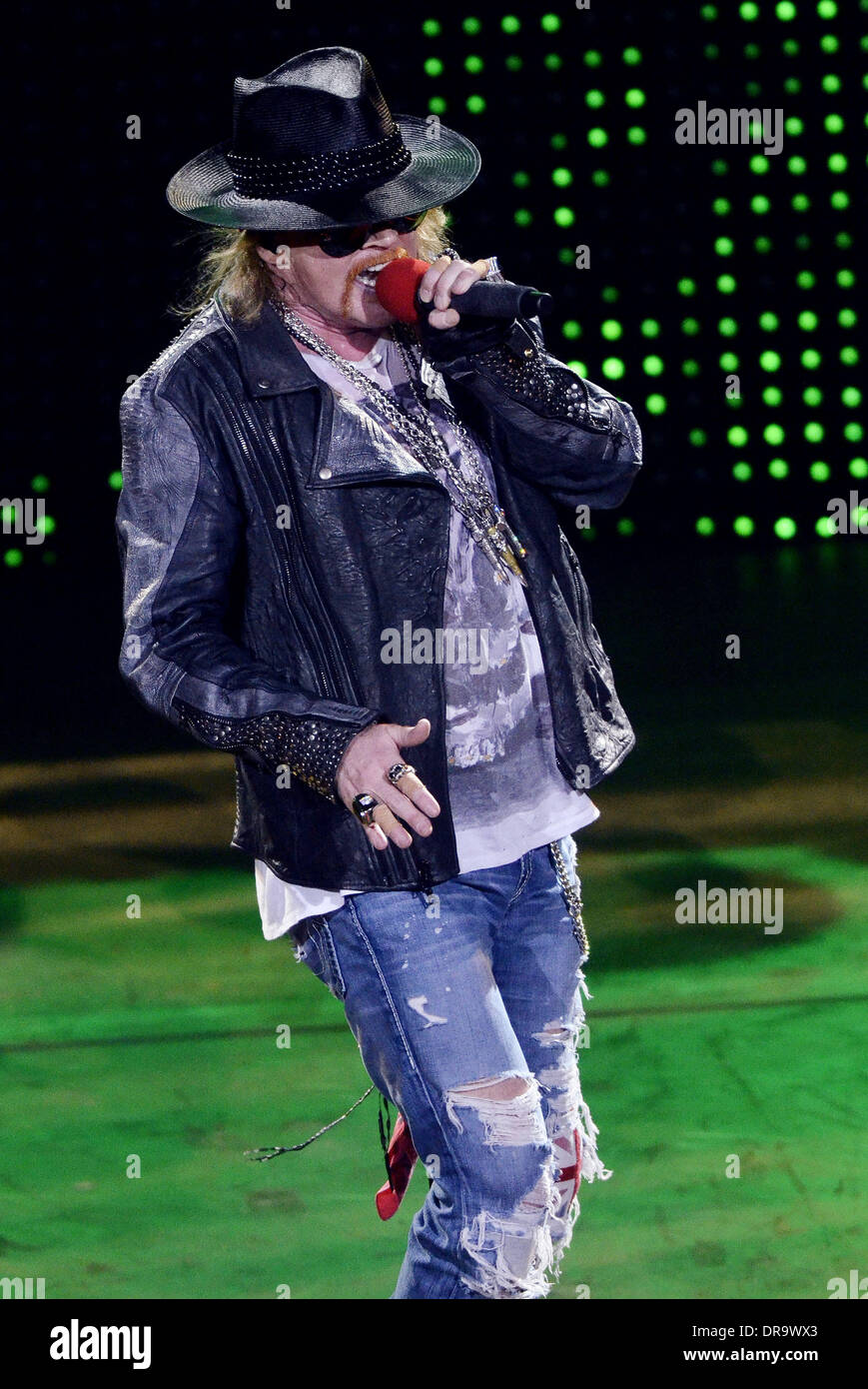 Axl Rose of Guns N 'Roses performing in Paris Paris, France - 18.06.112 ...
