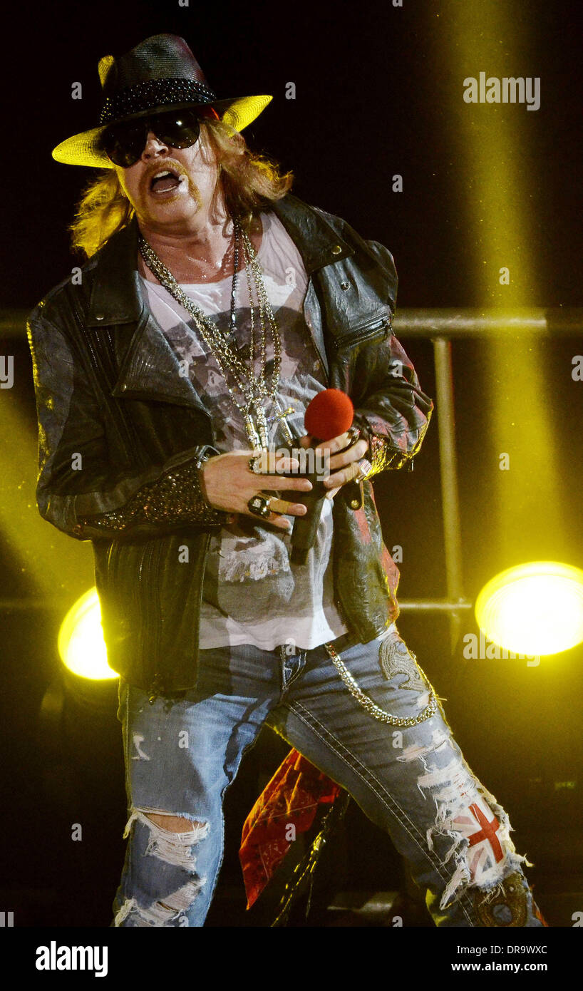 Axl Rose of Guns N 'Roses performing in Paris Paris, France - 18.06.112 ...