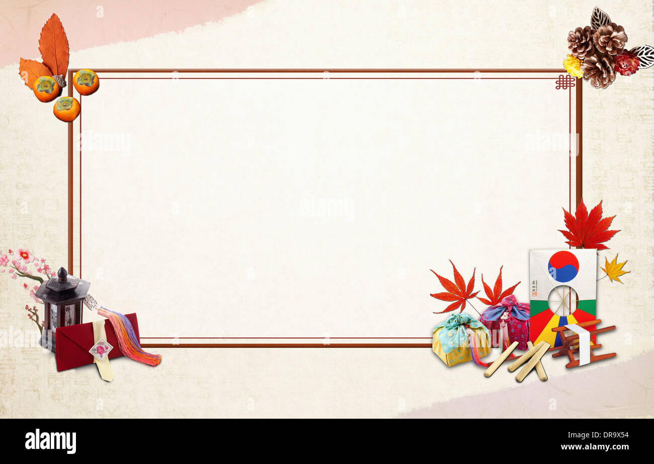 illustration card template in concept of Chuseok Stock Photo - Alamy