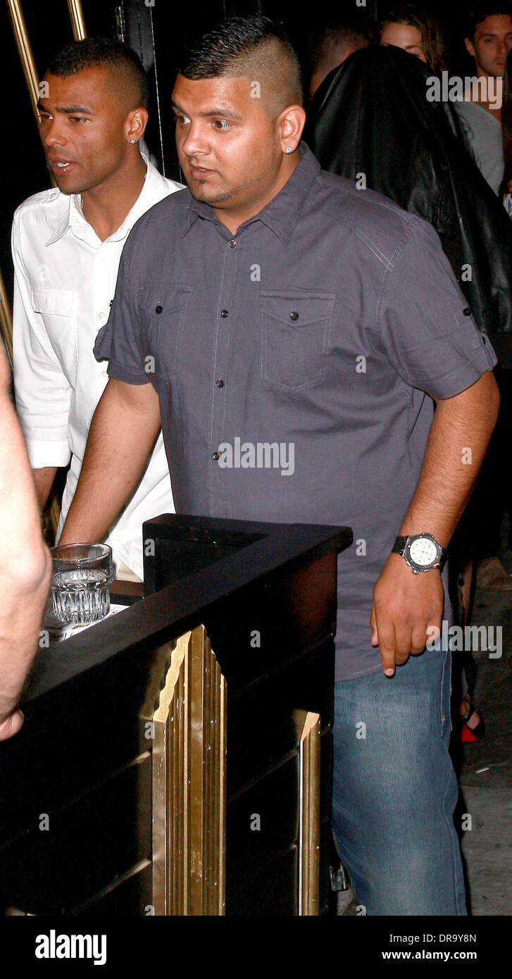 Ashley Cole arrives at the opening of Bootsy Bellows club, shortly ...