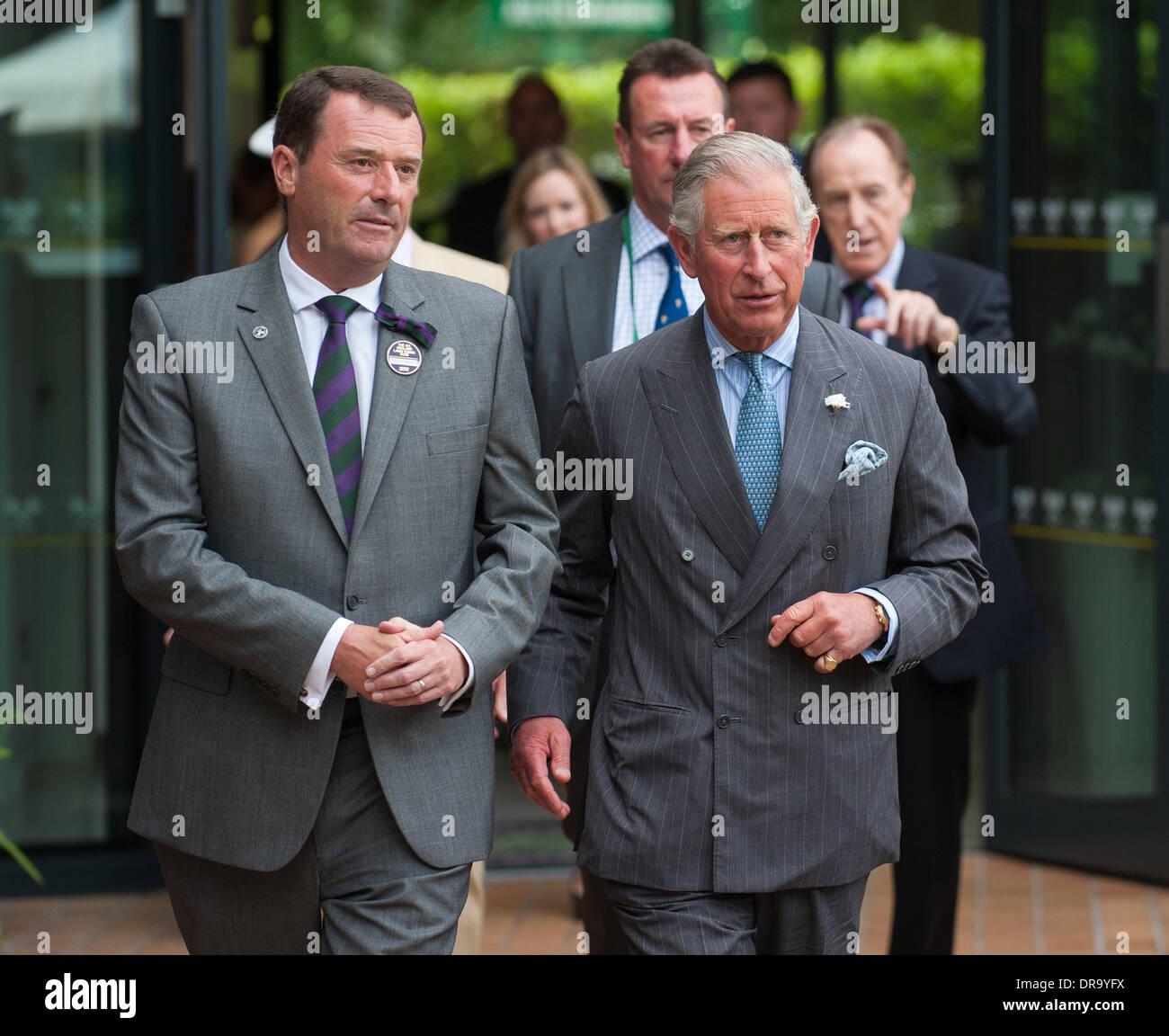 The Prince of Wales with Chairman of the All England Club Philip Brook ...