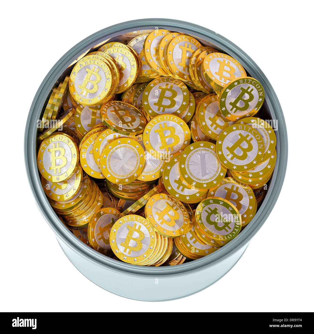 Bitcoin mining - Bitcoins in a bucket Stock Photo - Alamy