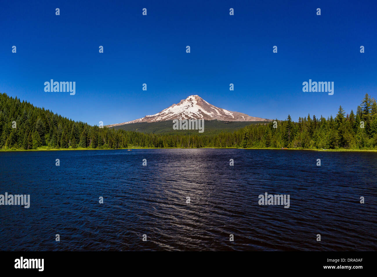 GOVERNMENT CAMP,OREGON, USA - Mount Hood and Trillium Lake Stock Photo ...