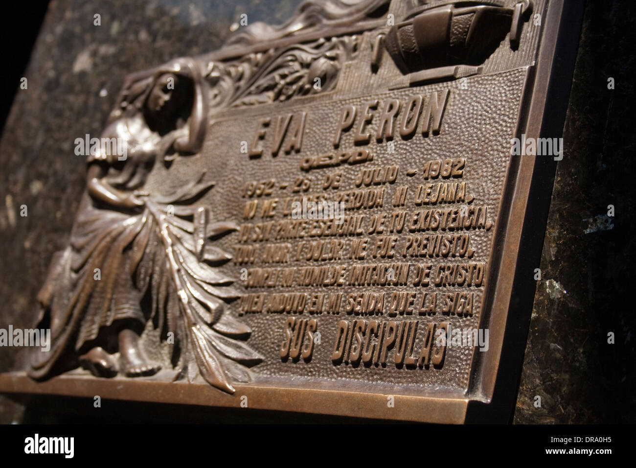 The grave of Eva Peron in Recoletta Cemetary, Buenos Aires, Argentina ...