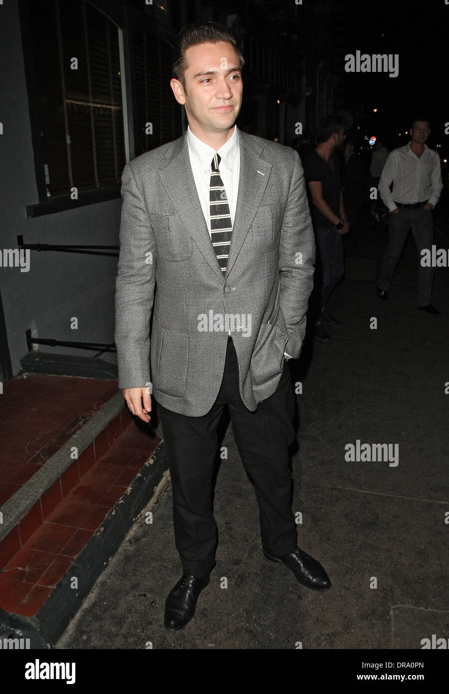 Reg Traviss leaves Groucho Club. The film director who dated tragic ...