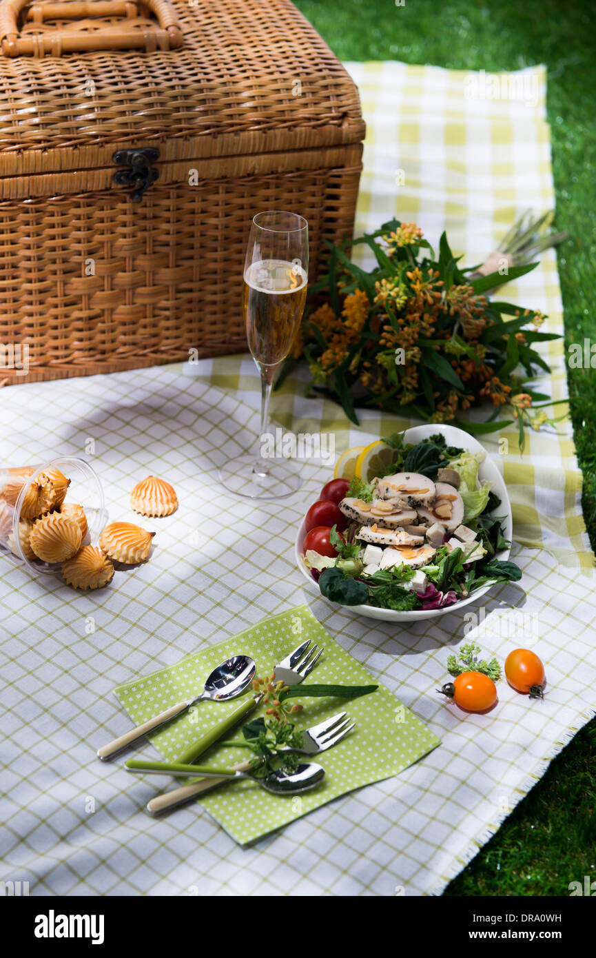 Basket salad picnic hi-res stock photography and images - Alamy