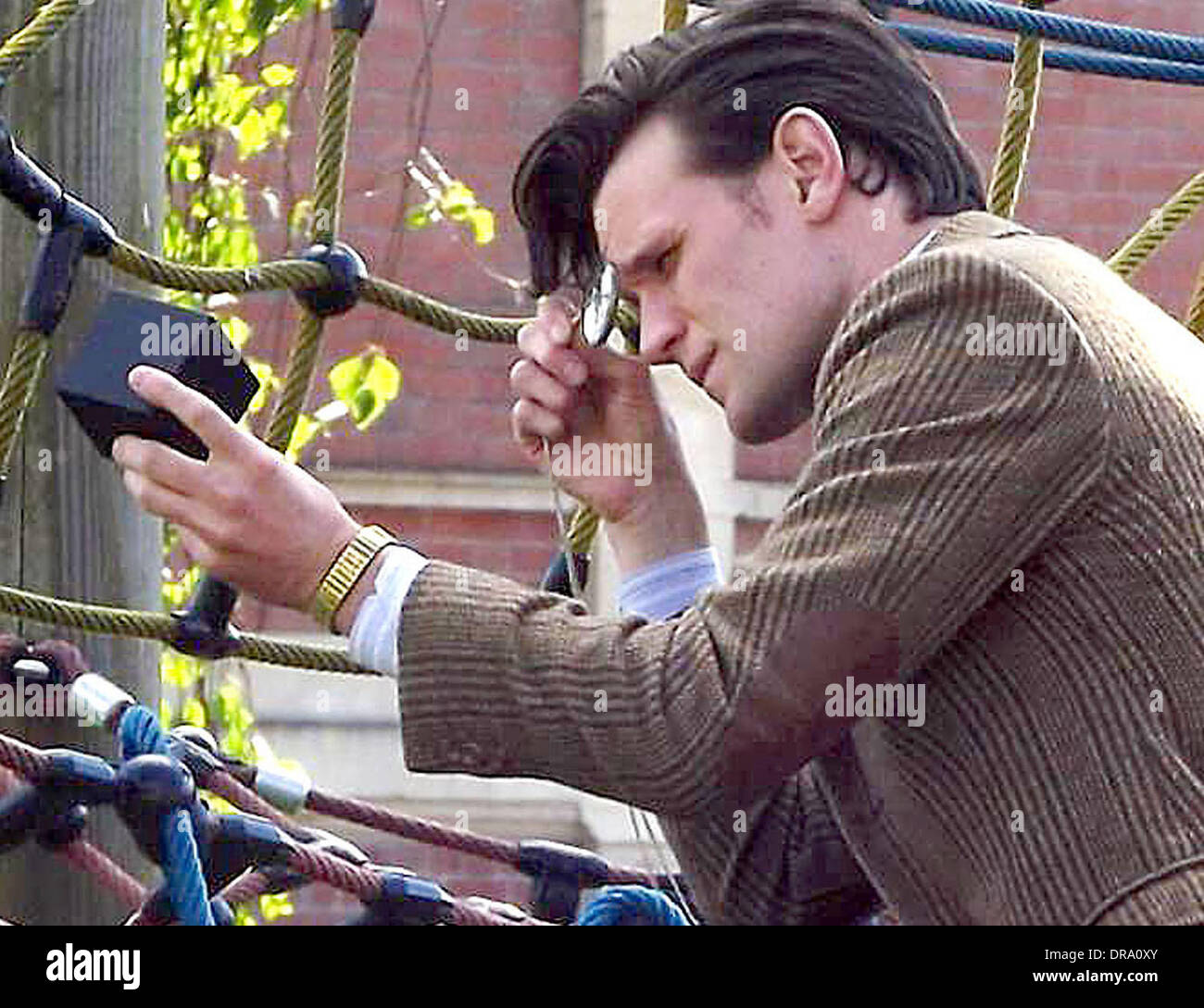 Matt Smith on location for the new BBC series of Doctor Who being ...