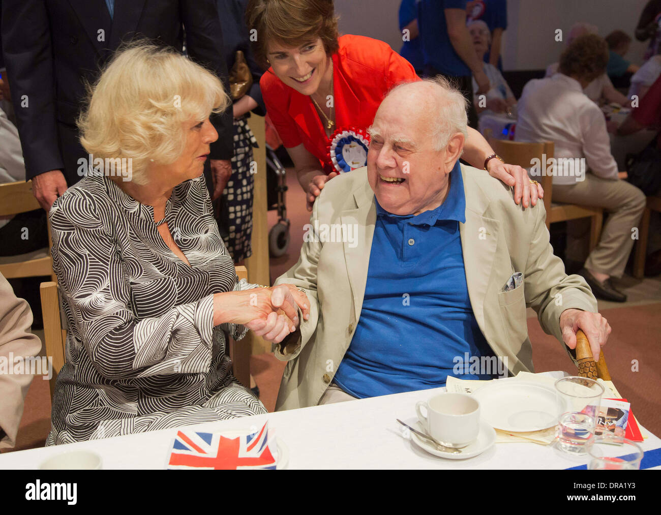 Camilla, Duchess of Cornwall attends a Diamond Jubilee tea party in St ...