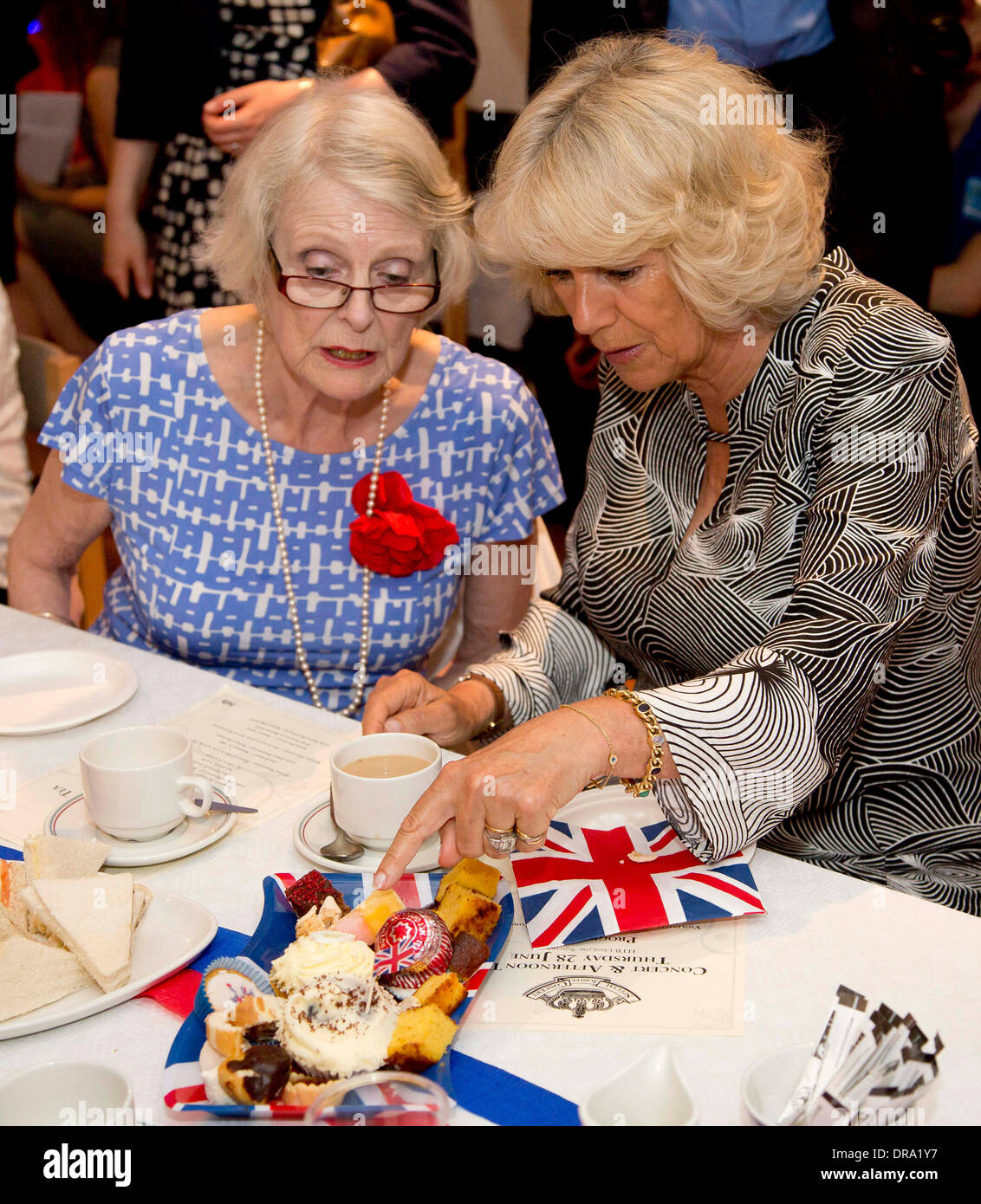 Camilla, Duchess of Cornwall attends a Diamond Jubilee tea party in St ...
