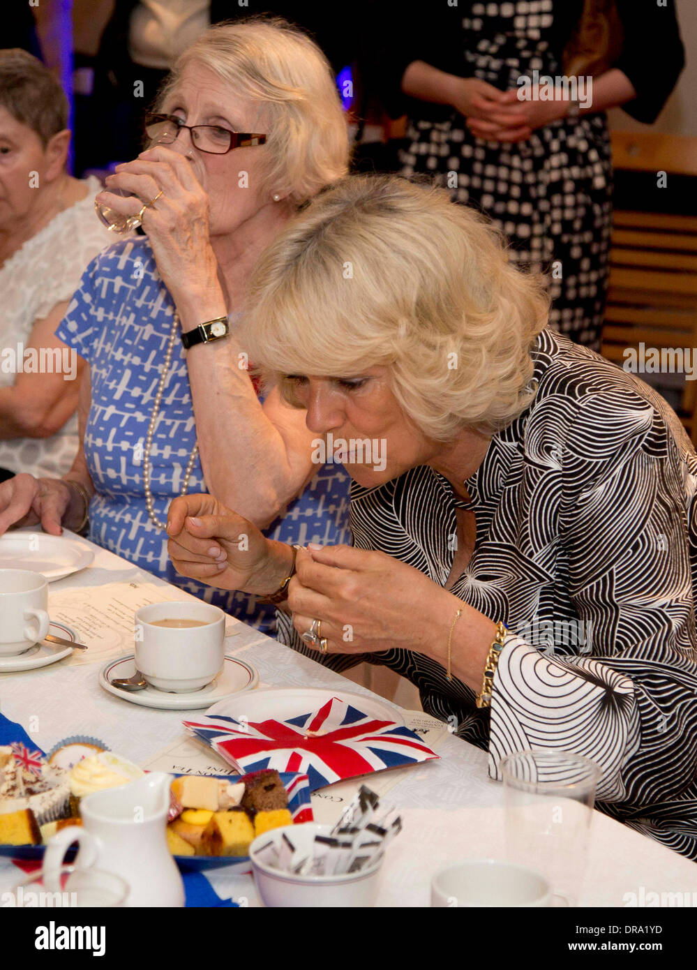 Camilla, Duchess of Cornwall attends a Diamond Jubilee tea party in St ...