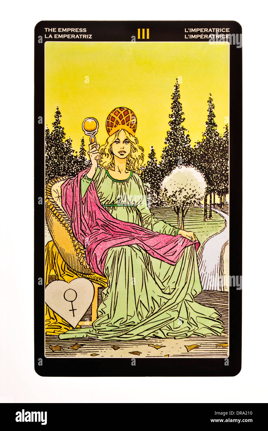 tarot card the Empress Stock Photo - Alamy