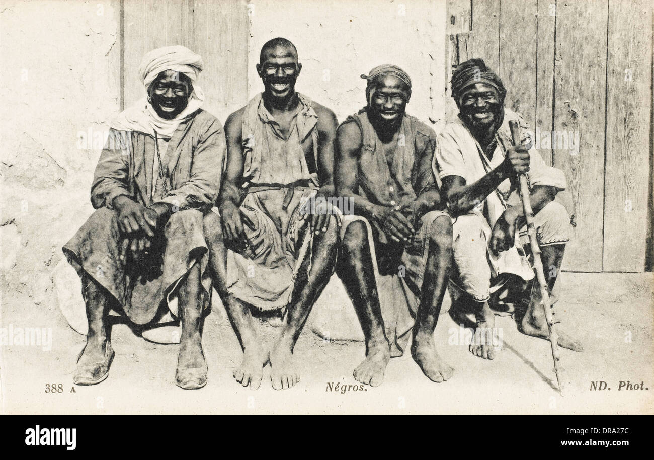 Four happy Algerians Stock Photo - Alamy