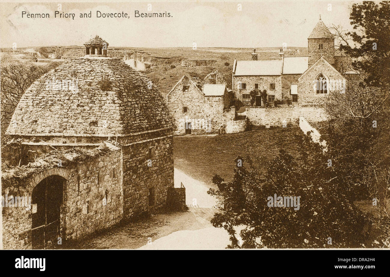 Penmon Priory and Dovecote, Beaumaris, Wales Stock Photo - Alamy