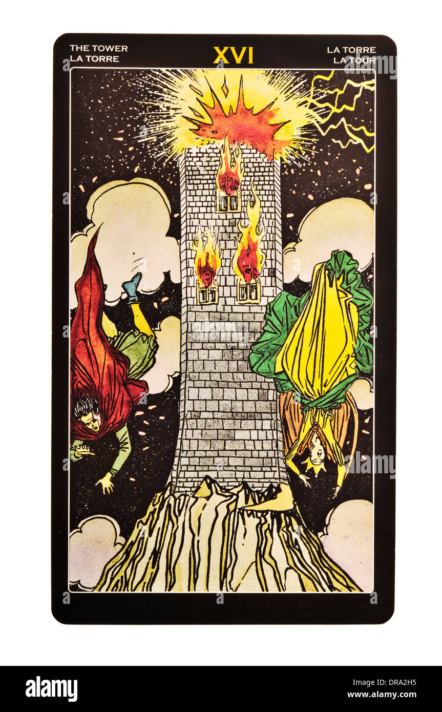 tarot card the Tower Stock Photo - Alamy