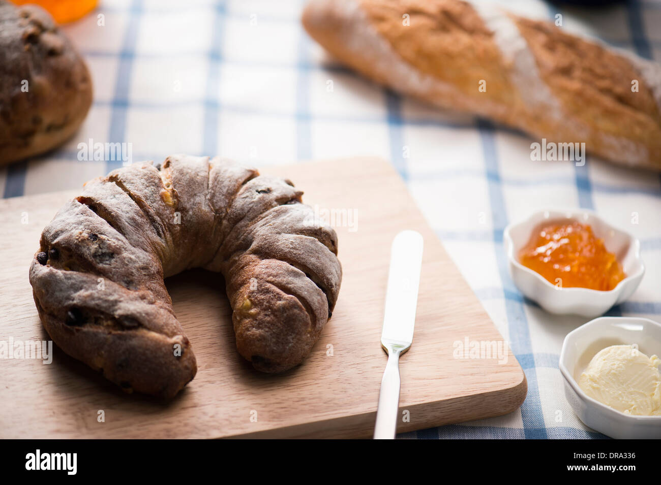 Jam with brown bread hi-res stock photography and images - Alamy