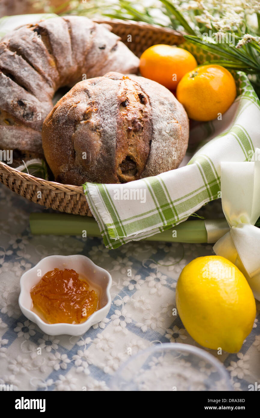 different breads on a sheet Stock Photo - Alamy