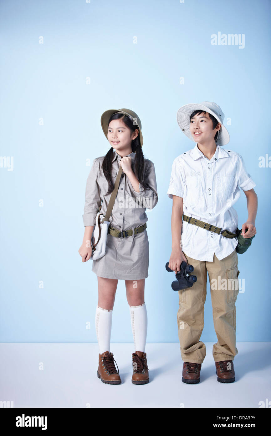 kids dressed as explorers Stock Photo - Alamy