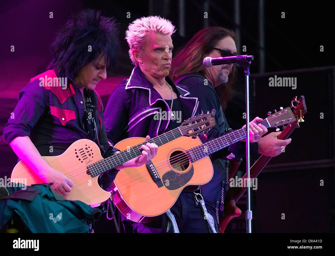 Billy Idol performing live during Day 4 of the Peace & Love Festival ...
