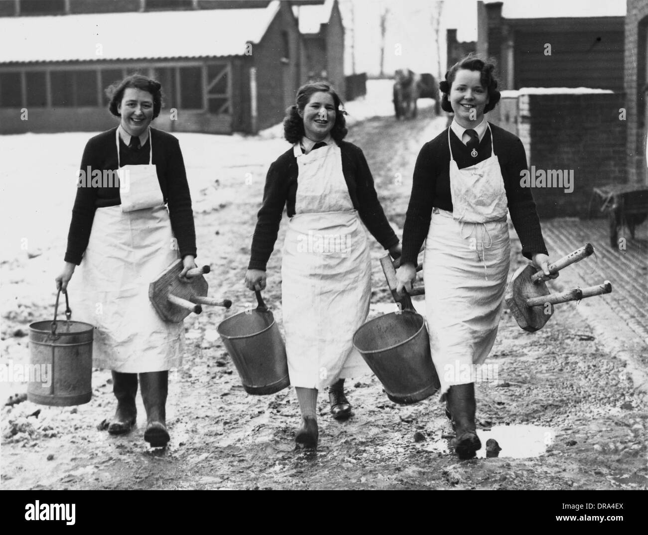 Home working girls in Black and White Stock Photos & Images - Alamy