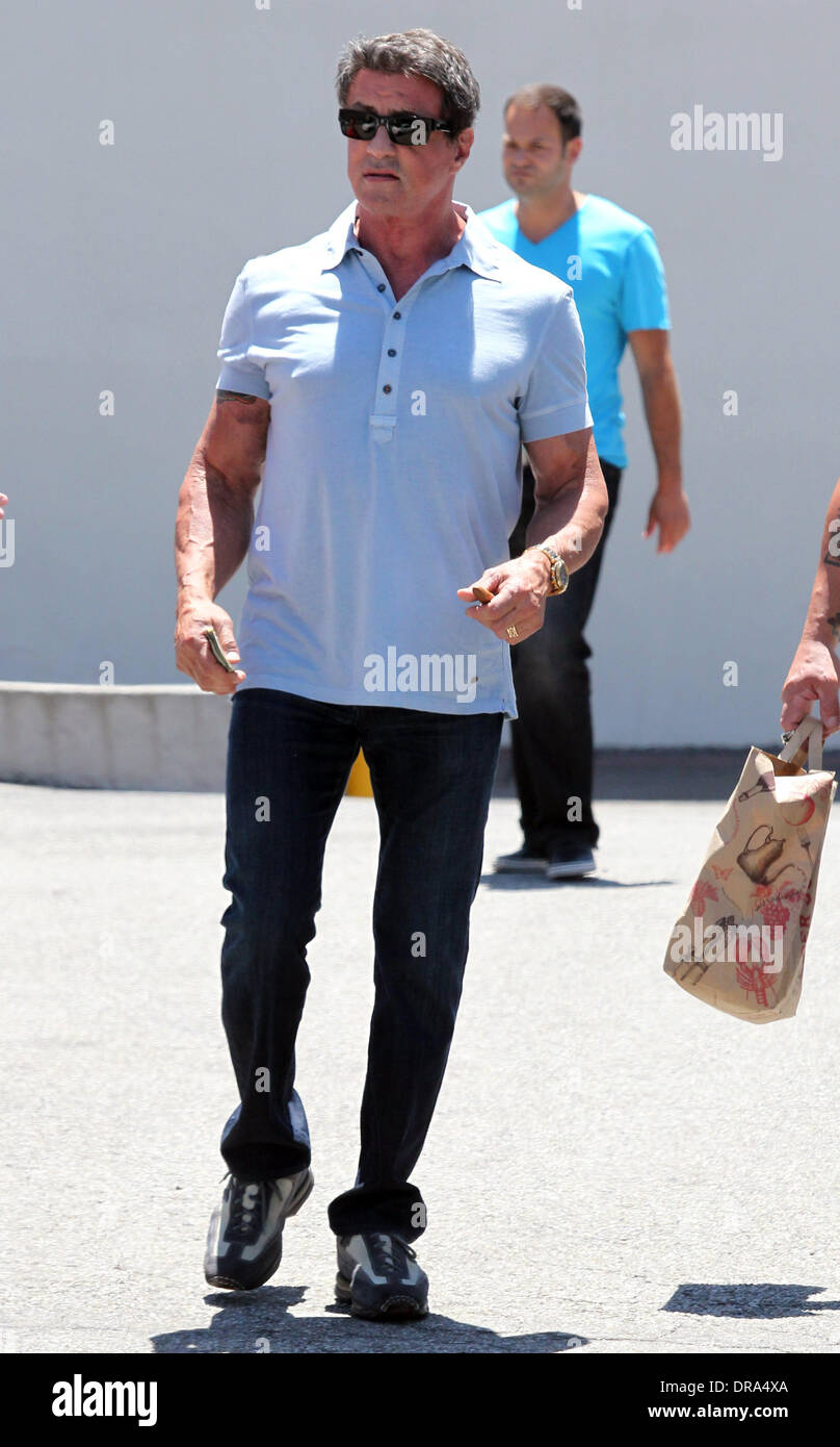 Sylvester Stallone leaves Caffe Roma in Beverly Hills Los Angeles ...