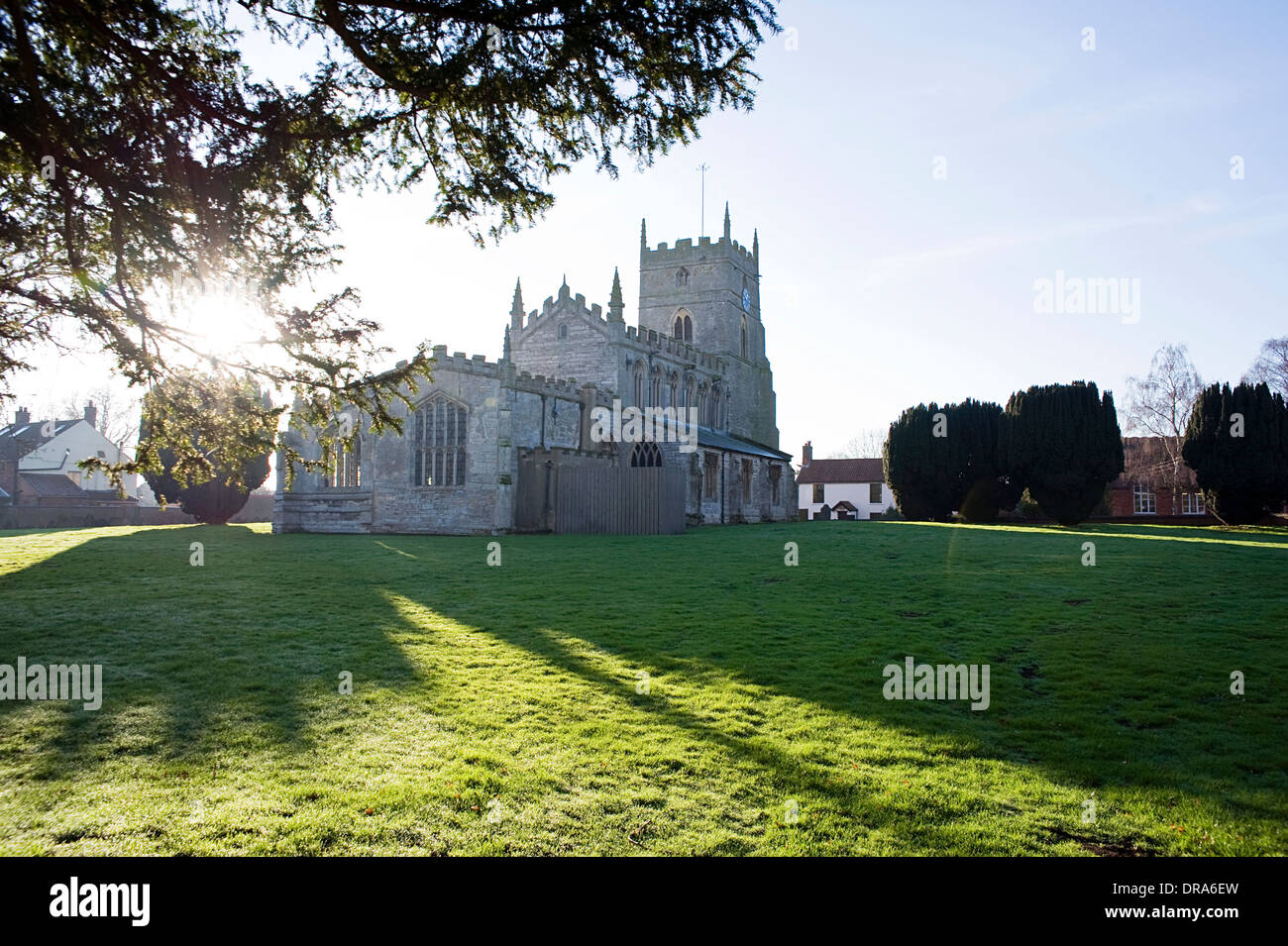 A beautiful church and lawns, UK Stock Photo - Alamy