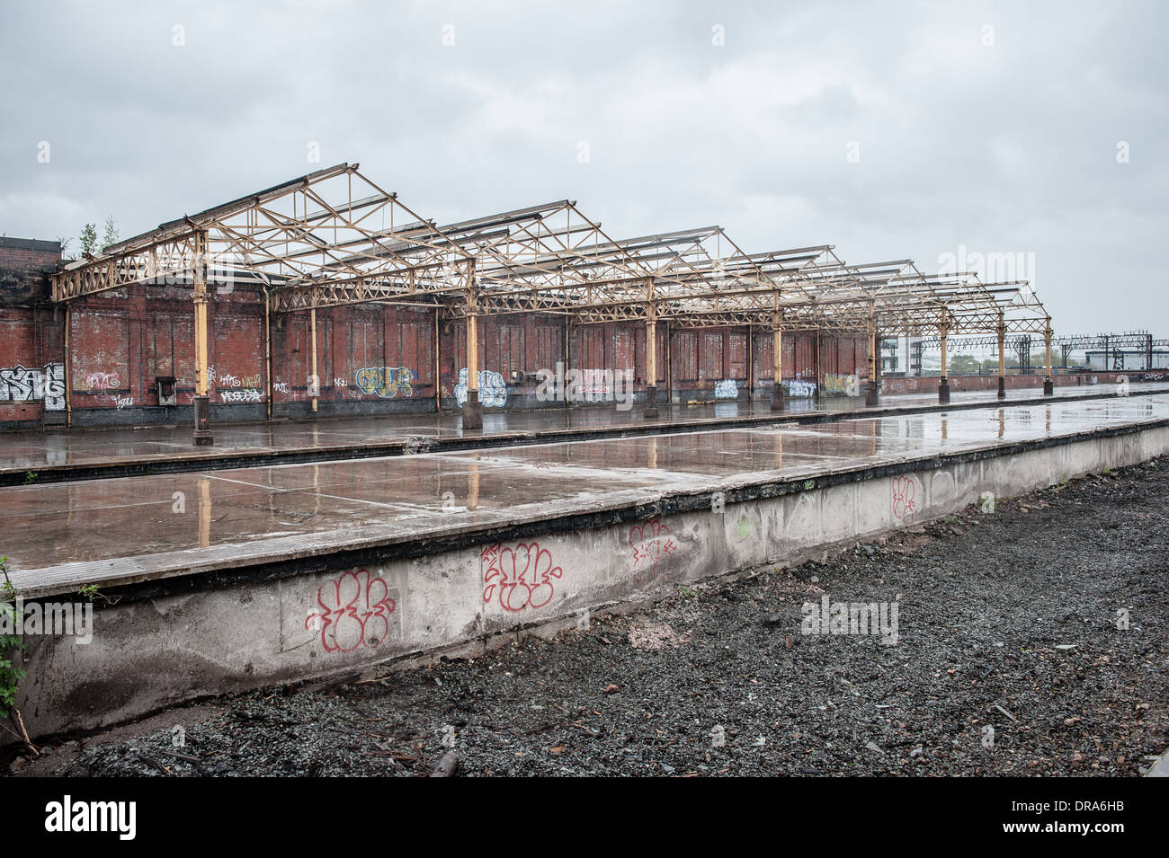 The disused Mayfield Depot, Manchester a former train station and used ...