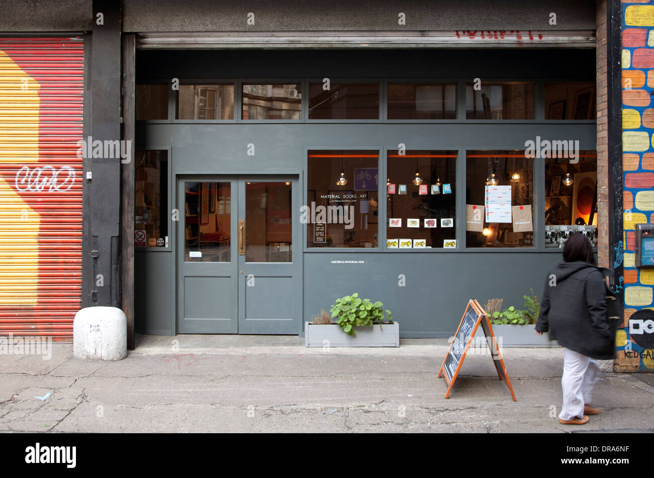 Material Gallery & Bookshop, Shoreditch, London Stock Photo - Alamy